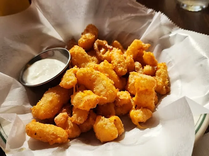 Golden nuggets of joy that squeak when you bite them—these cheese curds are Wisconsin's answer to caviar.