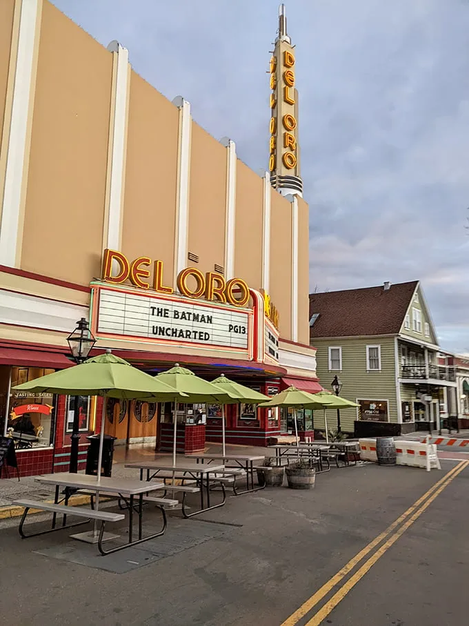 The Del Oro Theatre stands as a glorious art deco time machine, screening first-run movies without the first-degree robbery of big-city ticket prices.