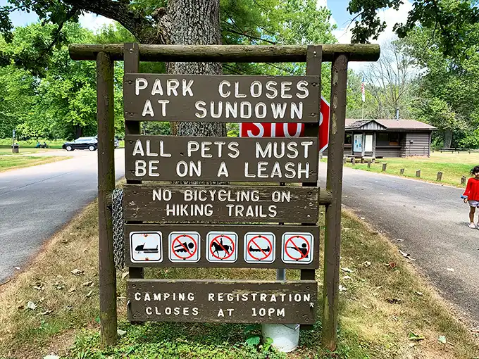 Rules of the forest: No staying after dark, leash your furry friends, and leave your Tour de France ambitions for another venue.