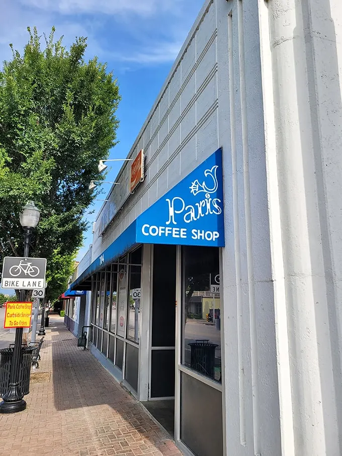 Paris Coffee Shop's storefront promises New England clam chowder, but locals know breakfast is the real showstopper here.
