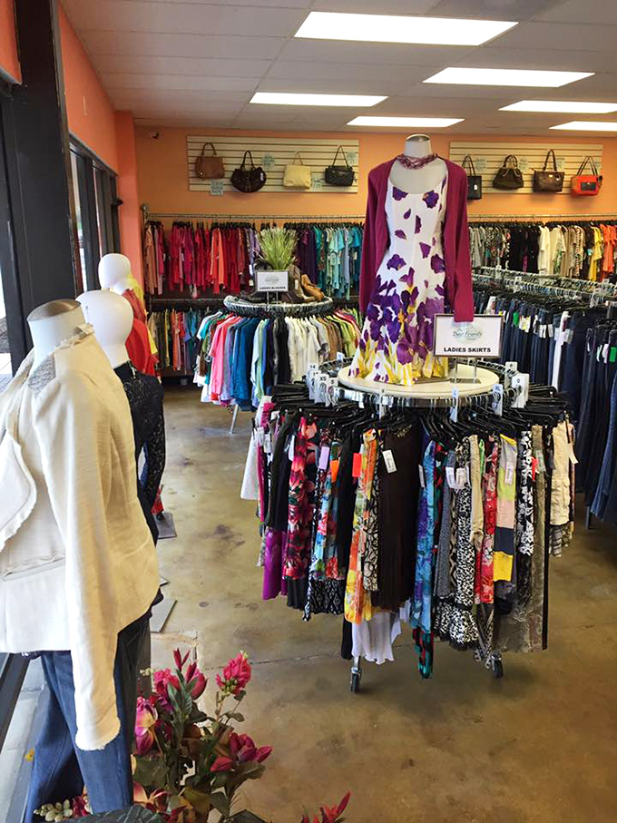The mannequins are dressed better than most of us on a Monday. That floral dress is practically begging for a garden party invitation.