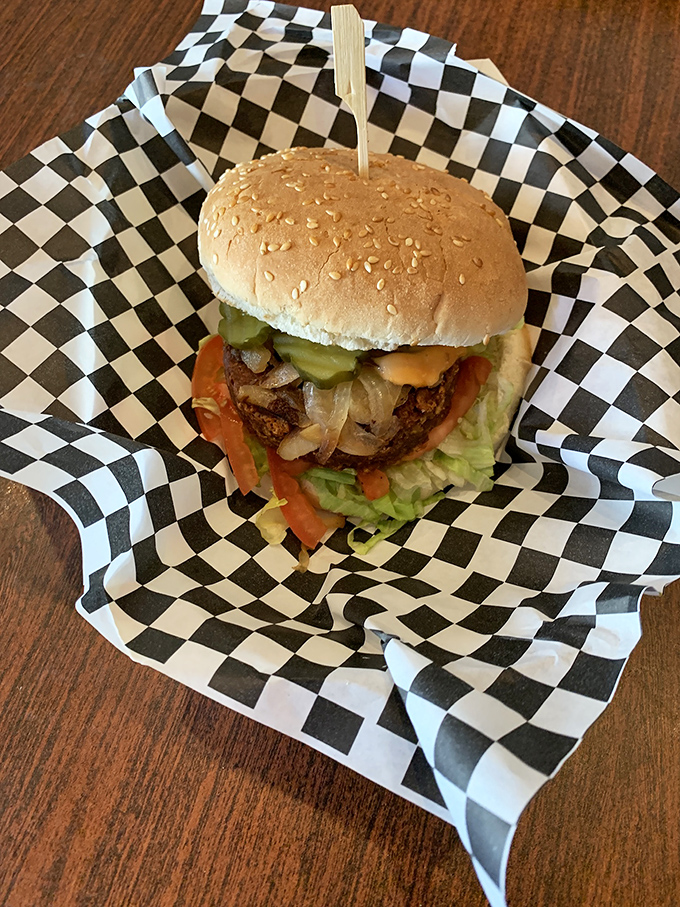 Jake's burger proves they're not a one-trick pony—this stacked beauty could make even a Philly native temporarily forget about cheesesteaks.
