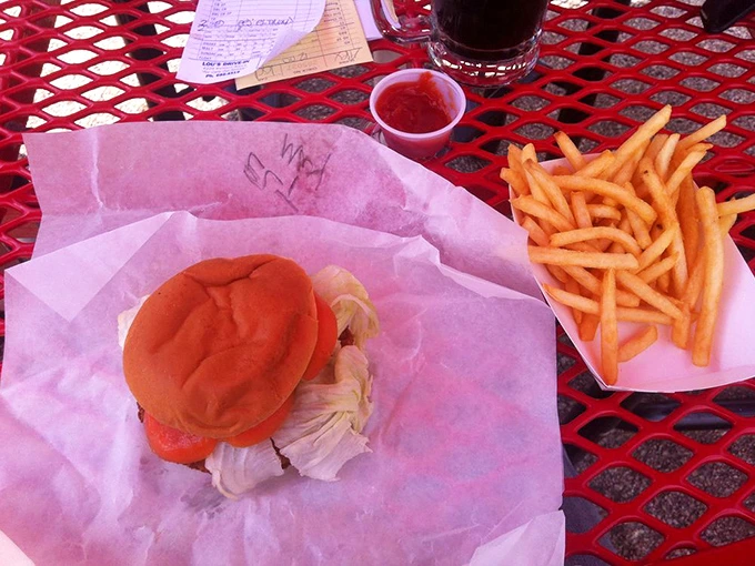 This isn't just lunch—it's edible Americana, where every bite of burger and fry is a little patriotic act.