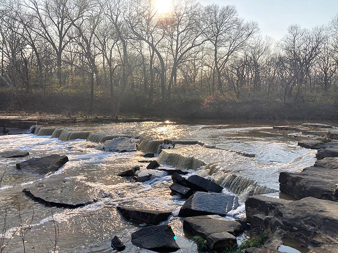 Sand Creek's natural stairsteps create Oklahoma's version of a spa day. Nature's jacuzzi, no reservation required.