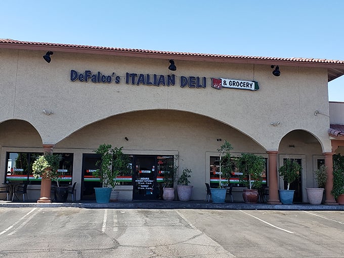 DeFalco's charming arches hide a two-for-one treasure – authentic Italian deli AND incredible pizza under one roof.