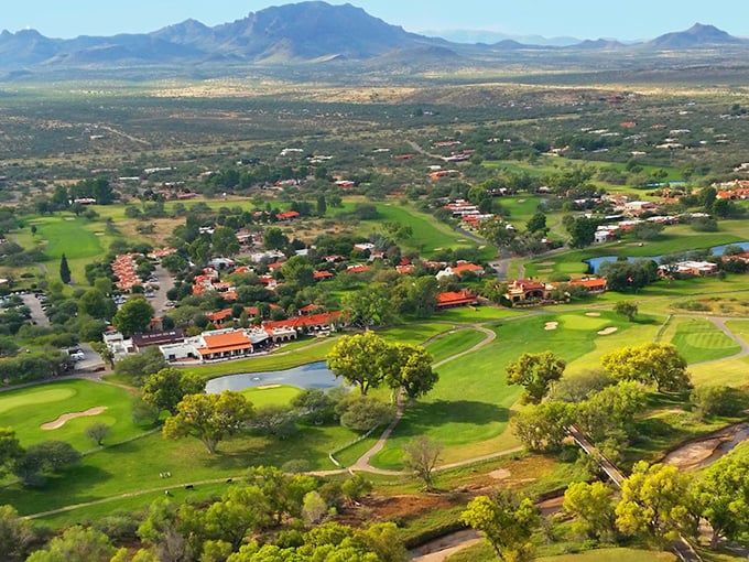 Tubac's verdant golf courses and mountain views create a playground where desert beauty meets recreational paradise.