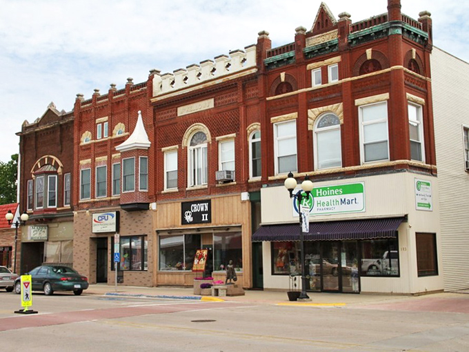 Angle-parked cars line Cresco's welcoming downtown. Park your retirement worries at the city limits—living here is surprisingly affordable.