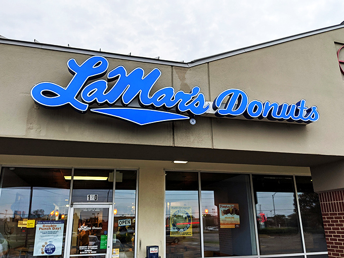 LaMar's clean storefront promises no-nonsense donut excellence. The Switzerland of donut shops—neutral territory where all sweet-lovers unite!