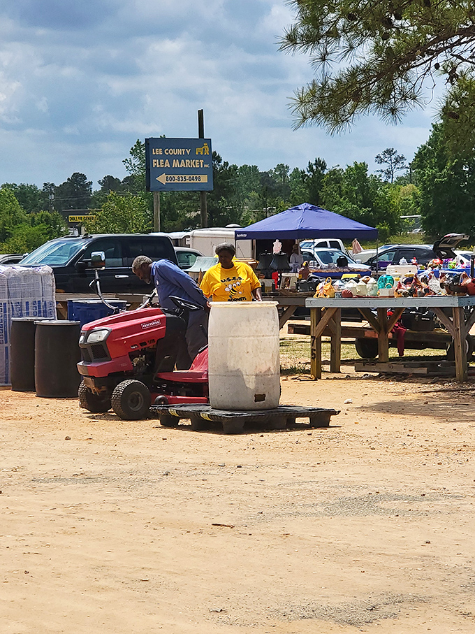 Simple tables laden with possibilities—Lee County Flea Market proves that sometimes the best treasures come without fancy packaging.
