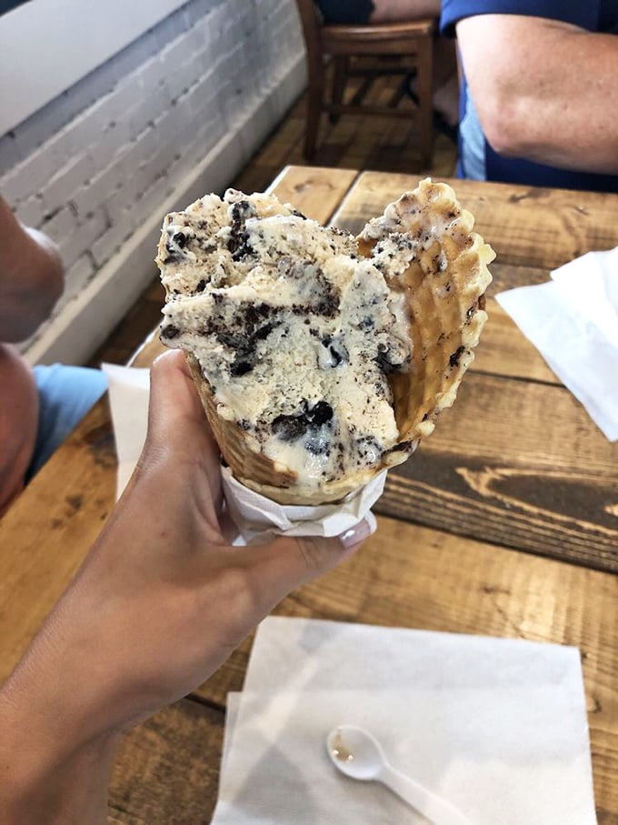 Chocolate ice cream studded with generous chunks of Oreo cookies. This isn't just cookies and cream—it's cookies and DREAM.