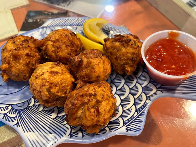 Conch fritters: The edible ambassadors of the Keys. Crispy outside, tender inside—like locals who are crusty until you get to know them.