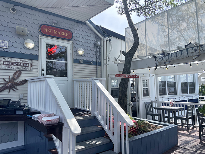 Jordan Lobster Farms' cheerful exterior hides seafood treasures within – where lobsters meet their delicious destiny with buttery dignity.