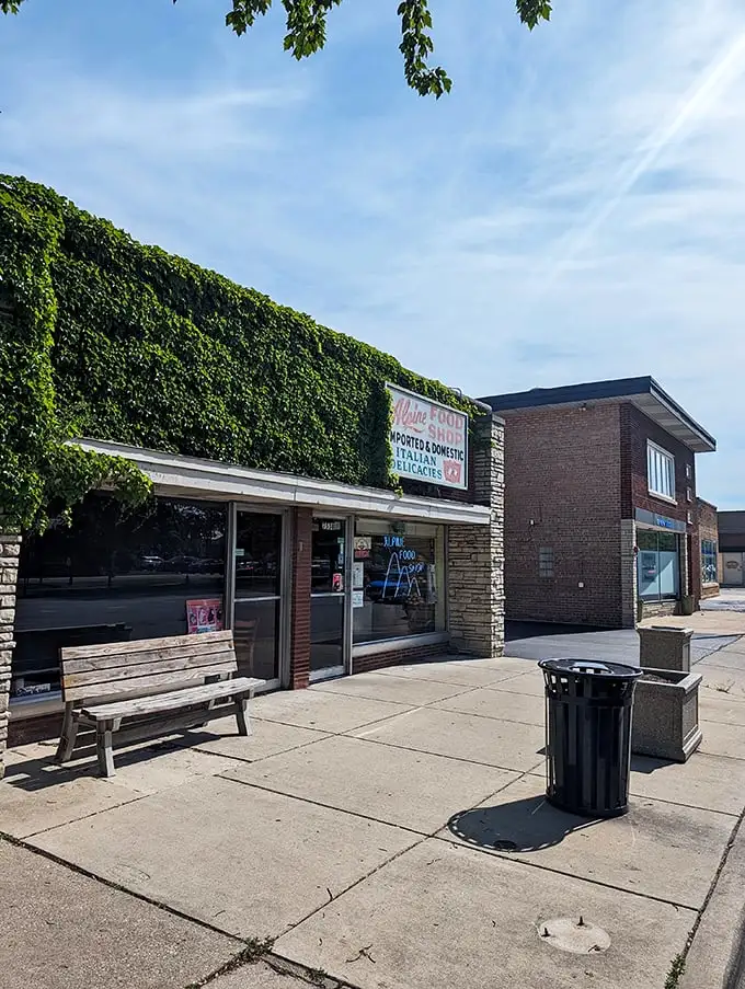 The ivy-covered wall beside Alpine Food Shop is Mother Nature's way of giving a thumbs-up to what's happening inside this sandwich sanctuary.
