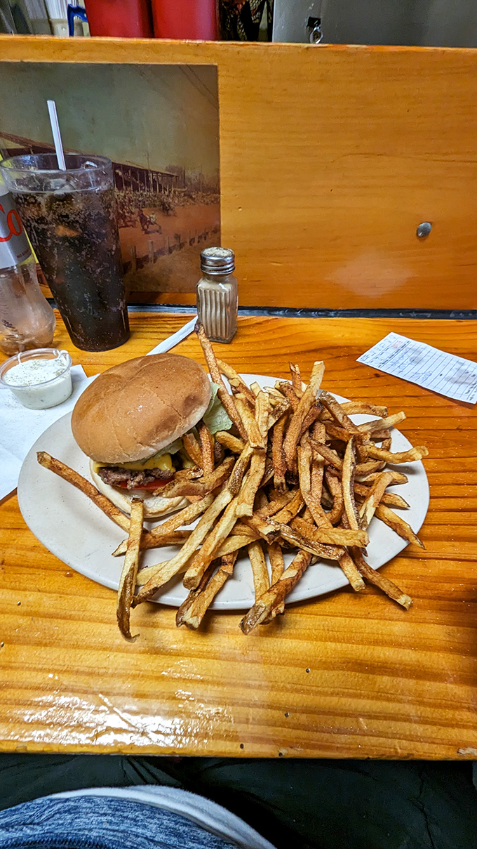Those hand-cut fries aren't just a side—they're essential supporting actors in a culinary production that deserves standing ovations daily.