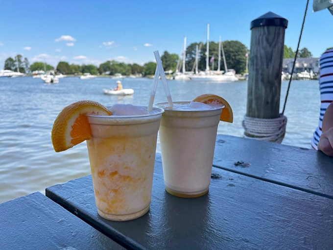 Waterfront cocktails that taste like summer in a cup. The perfect companions for watching sailboats drift by while contemplating a second round of crab cakes.