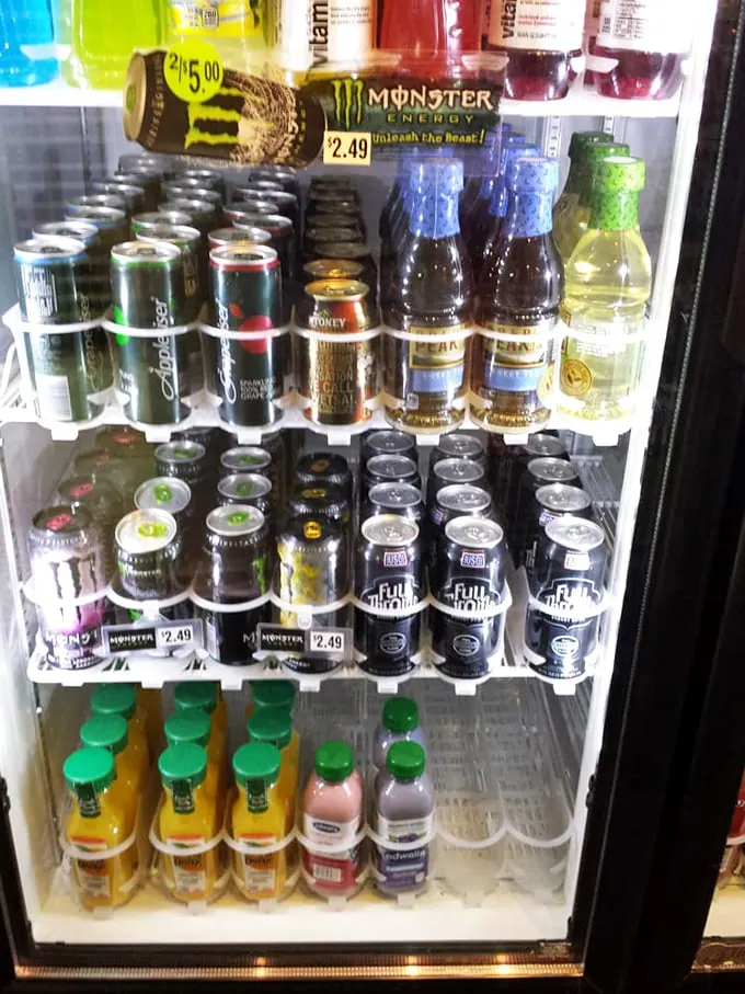 The drink cooler: where Monster Energy meets Australian favorites, proving thirst knows no international boundaries.