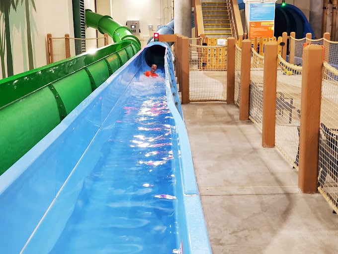 A water slide that's practically a water highway – the journey is just as thrilling as the splash landing at the end.