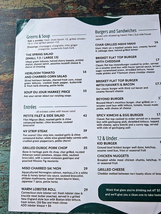 A menu that makes decision-making painful—when choosing between a warm lobster roll and miso-charred salmon feels like Sophie's Choice for your stomach.