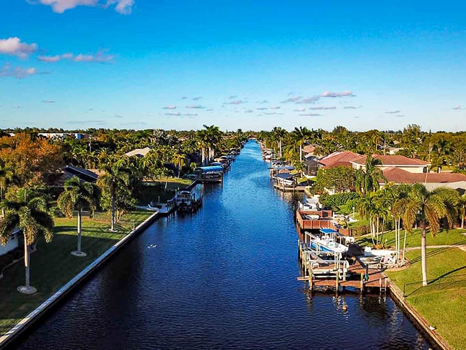Cape Coral's famous canal system creates a waterfront lifestyle that elsewhere would cost millions – here, it's just Tuesday in paradise.