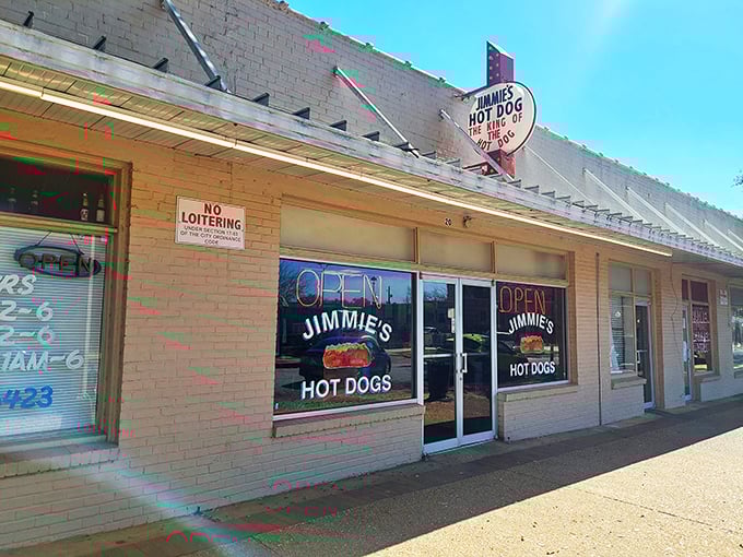 Jimmie's modest exterior hides Albany's hot dog royalty. The sign doesn't lie—this truly is the kingdom where hot dog lovers make their pilgrimage.