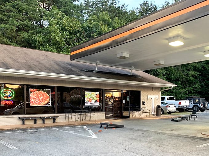 This converted gas station now pumps out something far more satisfying than fuel – pizza that'll keep your taste buds running on all cylinders.