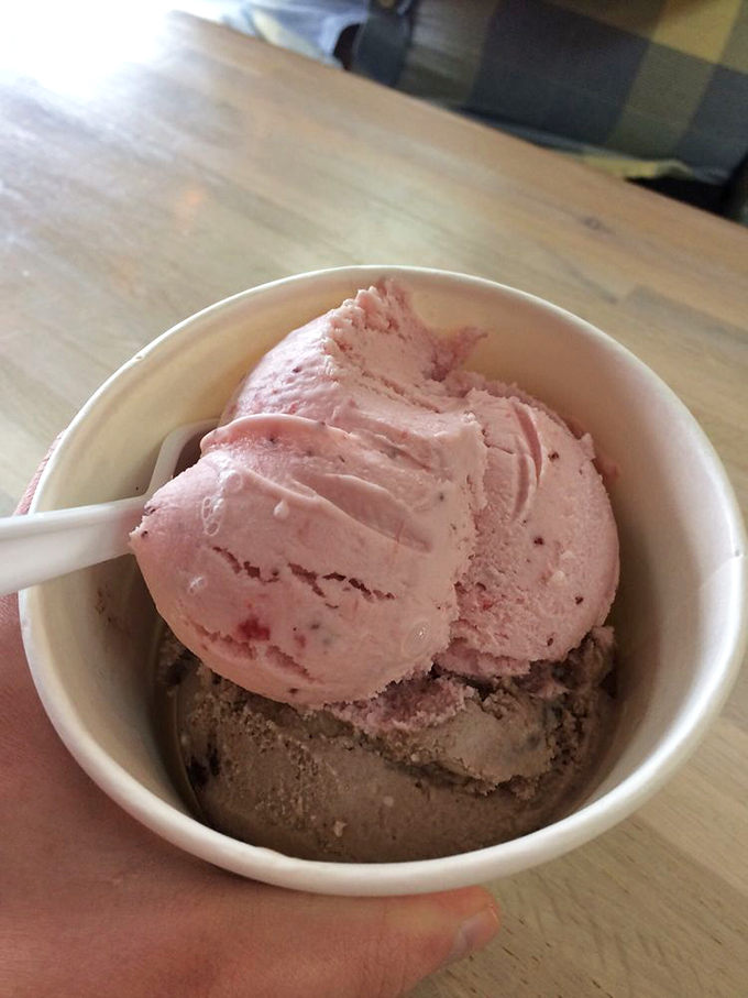 Chocolate and vanilla coexist in perfect harmony. If only international diplomacy could take lessons from this delicious détente in a cup. 