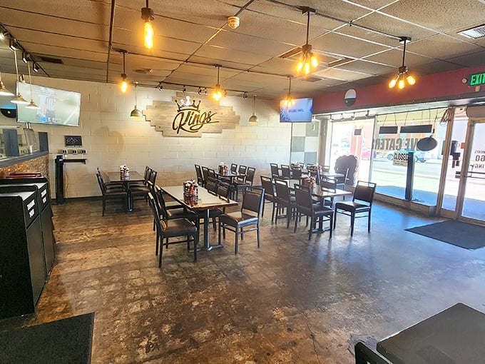 Simple, unpretentious, and focused on what matters. The dining room says, "We put our energy into the meat, not the marble countertops."