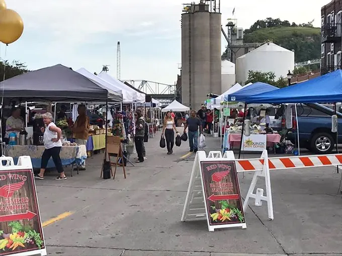 Red Wing's farmers market isn't just about produce—it's a weekly block party where the community celebrates what grows in their own backyard.