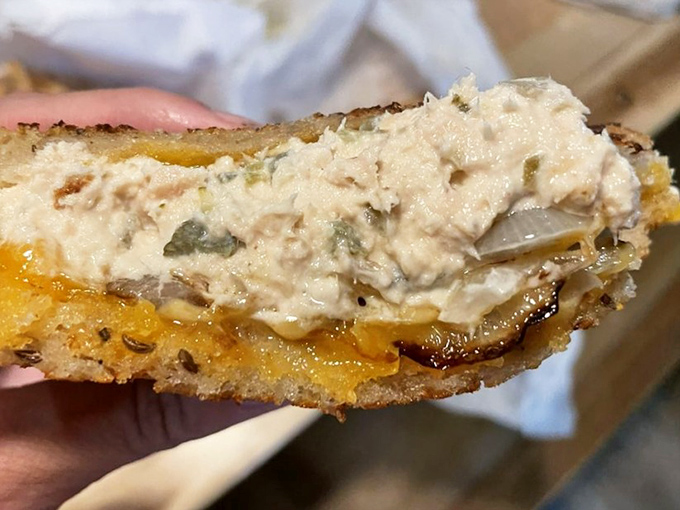 The tuna sandwich isn't trying to reinvent the wheel – it's just reminding you how good the wheel was in the first place.