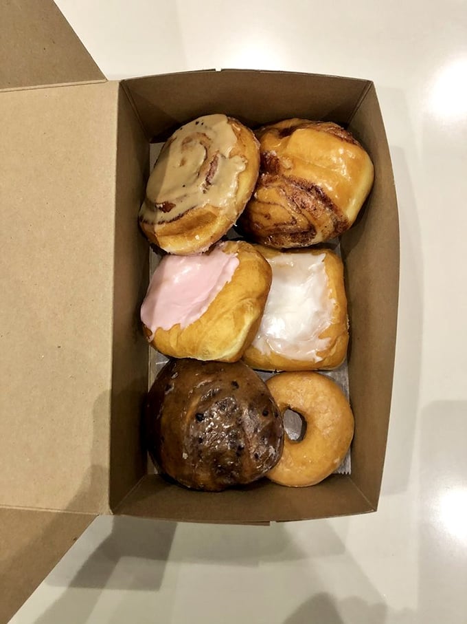 Six different paths to happiness, each one more tempting than the last. The cinnamon roll is practically winking at you.