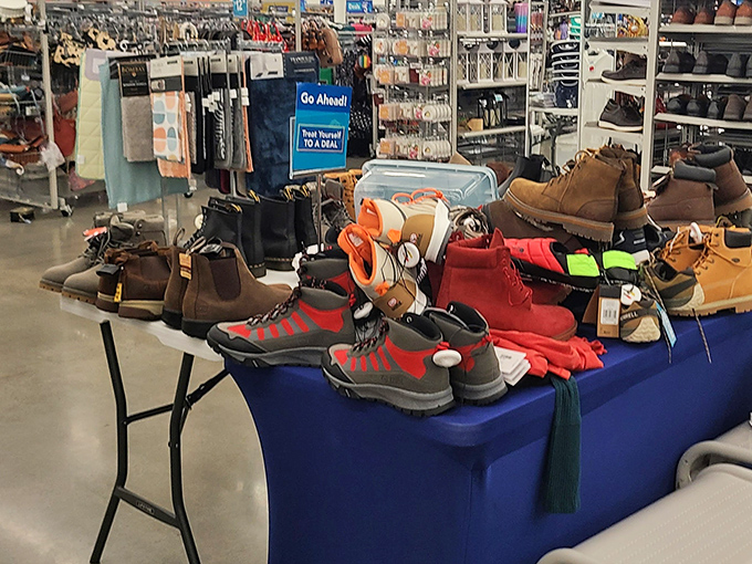 Boot bonanza! Like a dating app for feet—swipe right on unexpected footwear finds without the financial commitment.