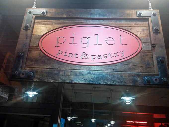 This sign isn't for Piglet from Winnie the Pooh—though Pooh would certainly approve of what's cooking inside this establishment.