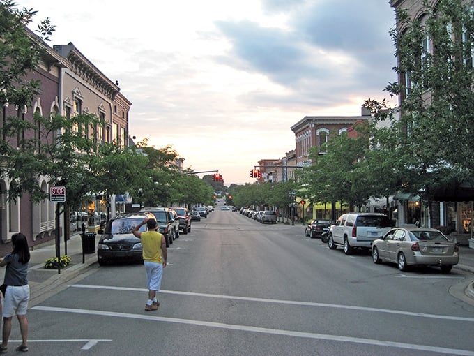 The charming storefronts of Petoskey welcome both visitors and residents – proving you don't need a fortune to live in this northern gem.
