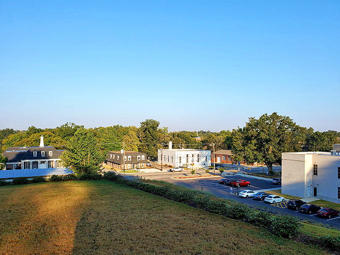 This aerial shot of Wetumpka shows why HGTV fell in love with it—small-town appeal with prices that won't require a Hollywood budget.