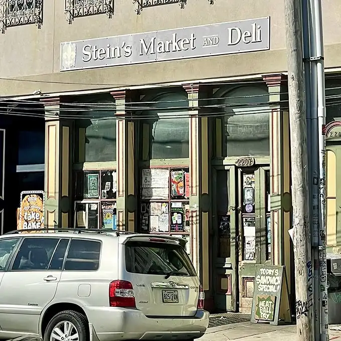 Step into a time warp! Stein's Market and Deli looks like it was plucked straight from a New York street corner circa 1950.
