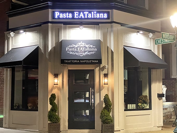 The corner spot that launched a thousand pasta cravings. Pasta EATaliana's elegant façade hints at the Neapolitan treasures waiting inside.