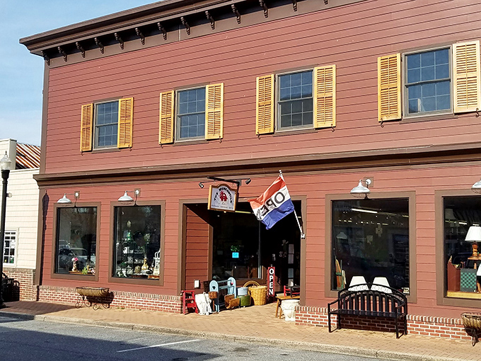 The iconic red building stands like a beacon of nostalgia on Milton's Union Street, promising treasures that Instagram filters can't replicate.