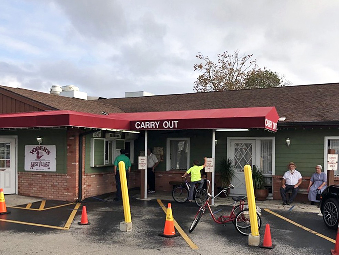 The unassuming exterior of Yoder's belies the culinary treasures within. Like finding a Picasso at a yard sale, this modest green building houses flavor masterpieces.