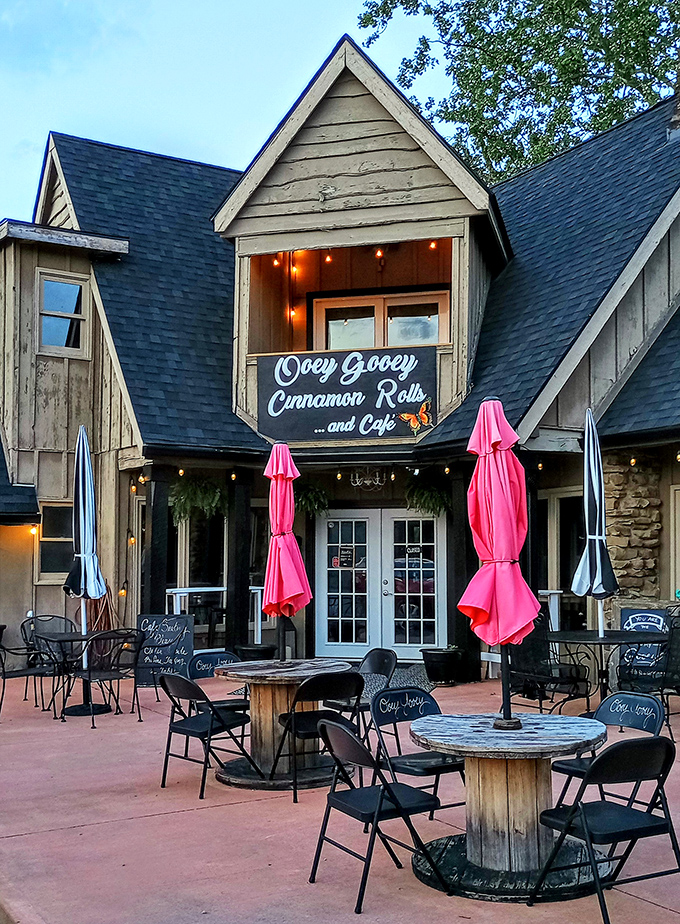 The charming wooden façade of OoeyGooey beckons like a siren song to pastry lovers, complete with butterfly logo that practically whispers, "Follow me to carbohydrate paradise."