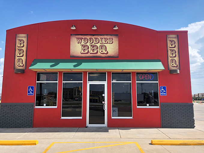 The unassuming exterior of Rick's Smokehouse doesn't need fancy frills – those smokers out front tell you everything you need to know about their priorities.