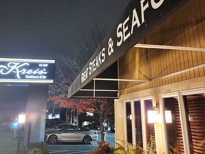 The exterior of Kreis' blends classic charm with modern elegance, like that friend who somehow pulls off vintage and contemporary at the same time.