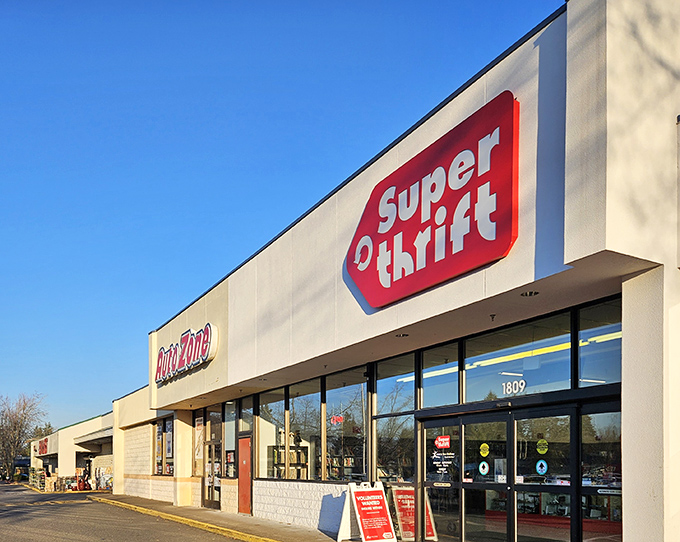 The unassuming exterior of SuperThrift belies the treasure trove within, like finding a portal to vintage wonderland in a strip mall.