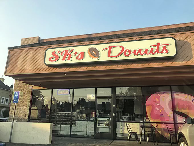 The unassuming storefront of SK Donut & Croissant – where LA's pastry pilgrims begin their journey to cronut nirvana.