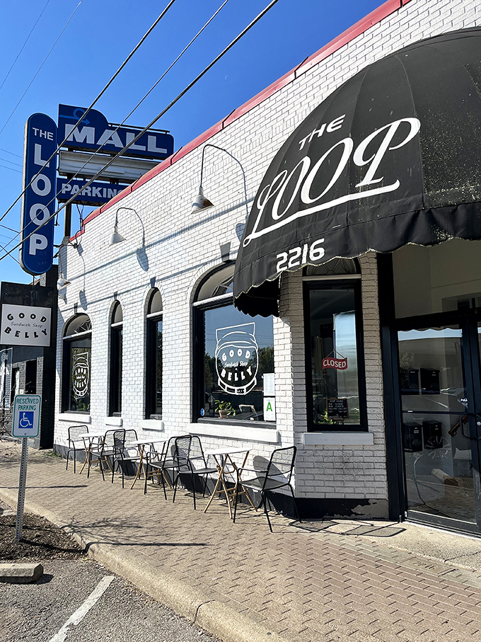 The white brick façade of Good Belly beckons like a culinary lighthouse on Dundee Road. Simple, unpretentious, and promising delicious treasures within.