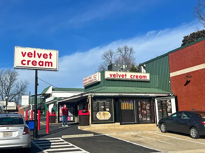 The iconic Velvet Cream sign beckons like an old friend—a time capsule of Americana that's been satisfying Mississippi cravings for over seven decades.