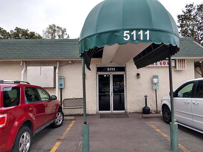 The unassuming exterior of Pam's Farmhouse Restaurant might fool you, but that green awning marks the entrance to breakfast paradise in Raleigh.