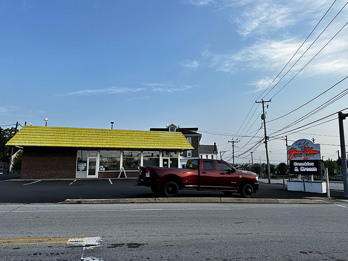 That iconic yellow roof isn't just a building—it's a beacon of hope for the donut-deprived souls of Montgomery County