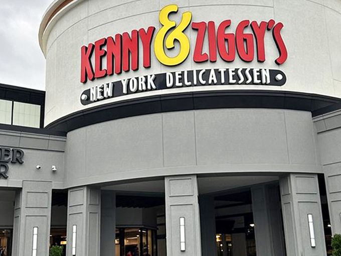 Like finding a Broadway theater in the middle of Texas, Kenny & Ziggy's distinctive curved façade boldly announces its New York deli credentials with no apologies.