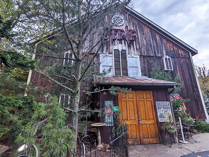 This isn't your grandpa's barn anymore! The rustic exterior of Strip Steakhouse in Avon houses culinary treasures behind those weathered wooden doors.