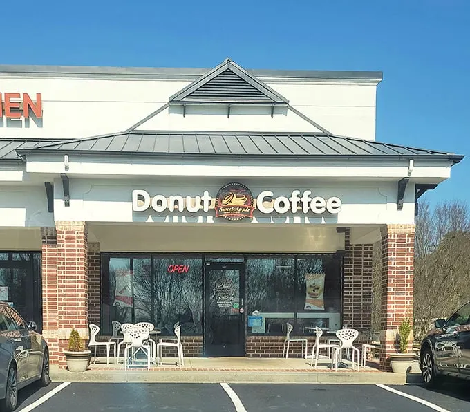 Sweet Apple's humble storefront hides in plain sight, proving once again that the best donuts never need neon signs or flashy gimmicks to draw a crowd.